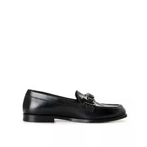 Valentino Garavani Leather Loafers With Signature V Logo Plaque