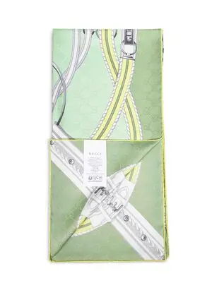 Gucci Printed Silk Jacquard Headscarf