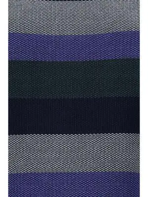 Giorgio Armani Viscose Fringe Sweater With Horizontal Stripes