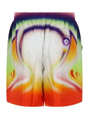 Casablanca Silk Printed Shorts - Multicolor