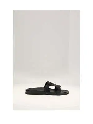 Celine Triomphe Slide Sandals - Black