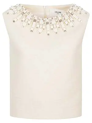 Celine Embellished Wool Top - Multicolor
