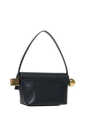 Jacquemus Il Rond Carre Leather Clutch With Gold-plated Charms