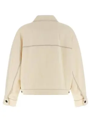 Max Mara Mxpnettare Denim-effect Overshirt - Cream