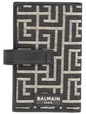 Balmain Monogram Card Holder With Padlock - Multicolor