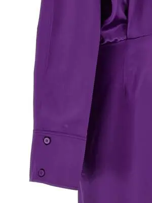 Attico Chemisier Midi Dress - Purple