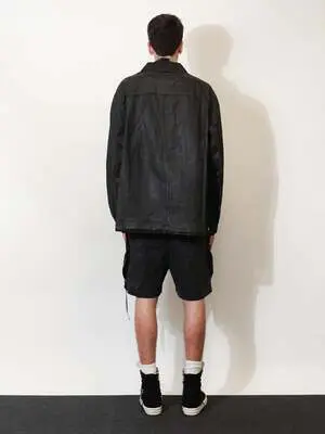 Rick Owens Waxed Denim Jacket - Black