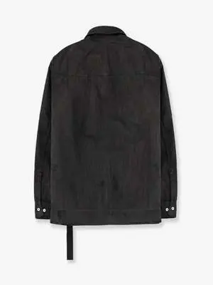 Rick Owens Waxed Denim Jacket - Black