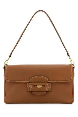 Miu Miu Leather Penny Shoulder Bag - Brown