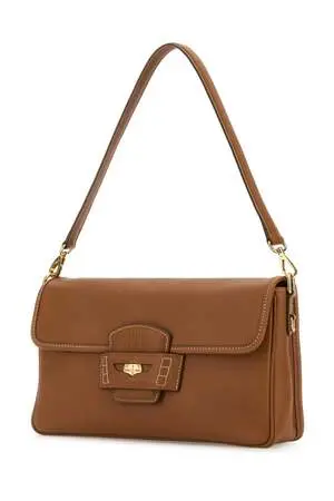 Miu Miu Leather Penny Shoulder Bag - Brown