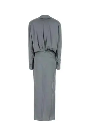 Attico Dark Grey Satin Dress