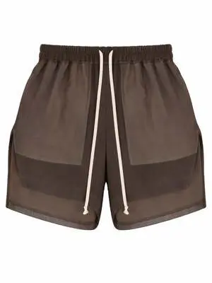 Rick Owens Silk Boxer Shorts - Brown