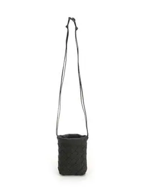 Bottega Veneta Vertical Dustbag In Intrecciato Calfskin - Black
