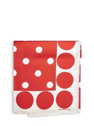 Dries Van Noten Polka Dot-print Silk Square Scarf - Multicolor