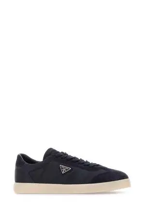 Prada Re-nylon And Suede Sneakers - Blue