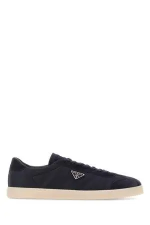 Prada PRADA Re-Nylon And Suede Sneakers Blue