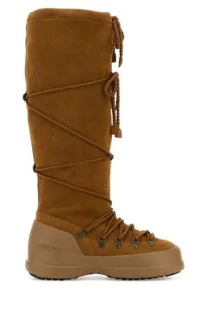 Moon Boot Suede Lace-up High Boots - Brown