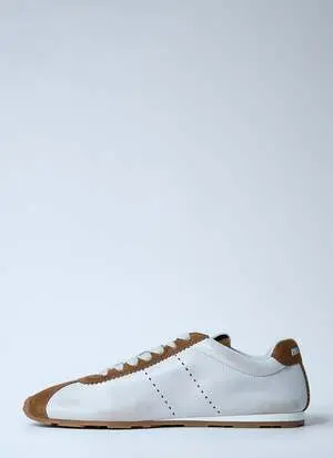 Miu Miu Leather And Suede Sneakers - White