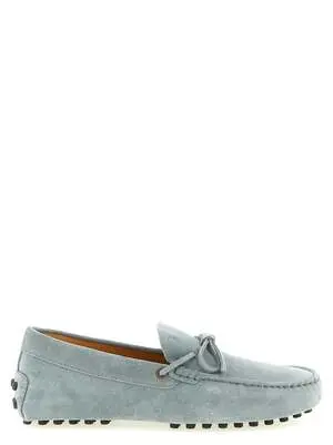 TOD'S Gommino Suede Loafers With Embossed Logo And Rubber Peg Sole