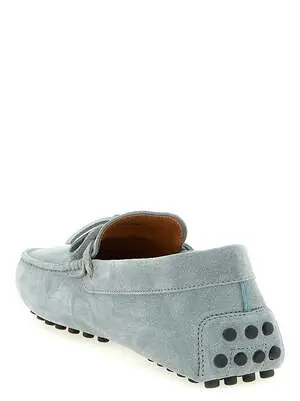 TOD'S Gommino Suede Loafers With Embossed Logo And Rubber Peg Sole