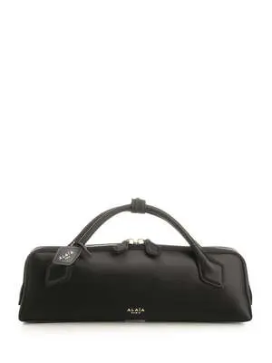 Alaïa Teckel" Silk Satin Clutch - Black