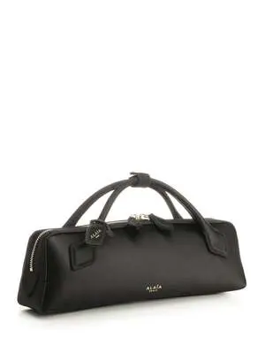 Alaïa Teckel" Silk Satin Clutch - Black