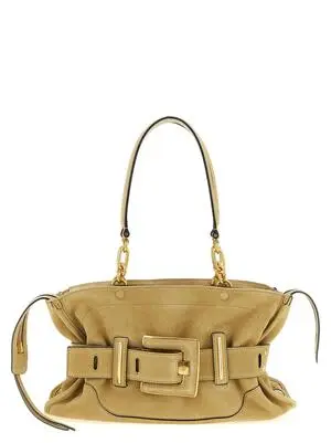 Balmain Balmain Anthem Shoulder Bag In Deer Leather Cream