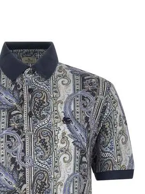 Etro Arnica Paisley' Polo Shirt - Blue