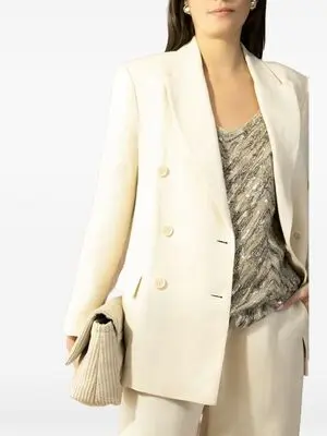 Brunello Cucinelli Double-breasted Linen Jacket