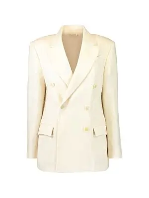 Brunello Cucinelli Double-breasted Linen Jacket - Multicolor