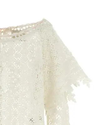 Isabel Marant Étoile Hyliana Cotton Crochet Sweater - White