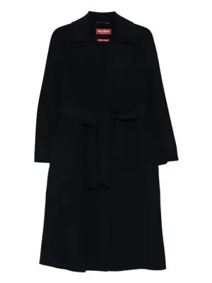 Max Mara MAX MARA Wool Long Coat With Tie Belt Multicolor