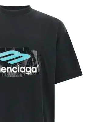 Balenciaga Printed T-shirt - Black