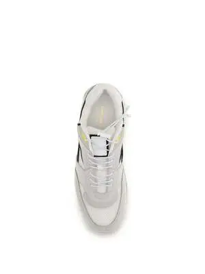 Saint Laurent Smooth Leather And Suede Bump Sneakers - Multicolor