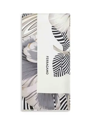 FERRAGAMO Brezza Print Silk Twill Scarf - Multicolor