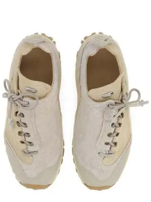 Our Legacy Gabe Suede Lace-up Sneakers - Cream