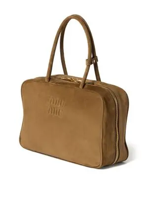 Miu Miu Suede Top Handle Bag - Multicolor
