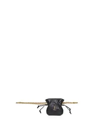 Saint Laurent Black Lambskin Jamie Chain Belt Bag