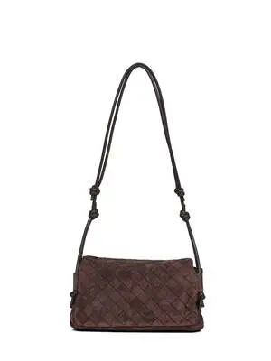 Bottega Veneta Intrecciato Suede Crossbody Bag - Multicolor