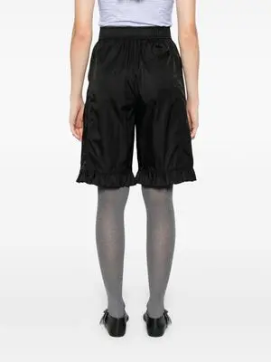 GANNI Cargo Shorts With Ruffle Hem