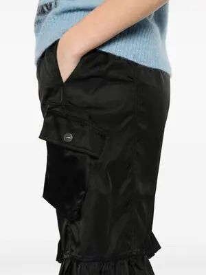 GANNI Cargo Shorts With Ruffle Hem