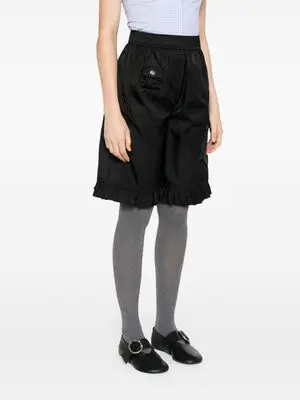GANNI Cargo Shorts With Ruffle Hem