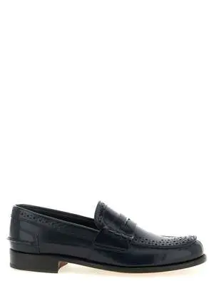 Church's Robin Leather Loafers With Brogue Detailing - Blue