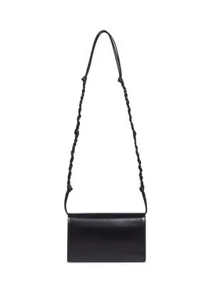 JIL SANDER Black Leather Knotted Shoulder Wallet - Multicolor