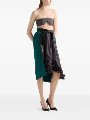 Prada Patchwork Midi Skirt - Multicolor