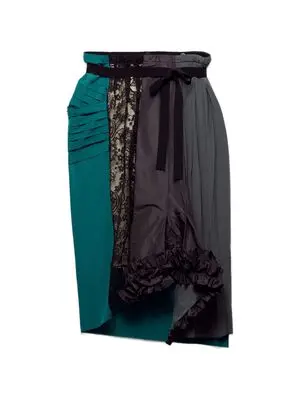 Prada Patchwork Midi Skirt - Multicolor
