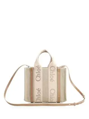 Chloé Small Woody Tote Bag - Cream