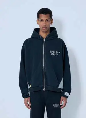 GALLERY DEPT. Zip-up Logo Hoodie - Black