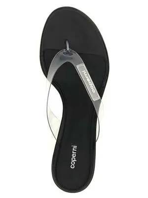 Coperni Logo Patch Wedge Thong Sandals