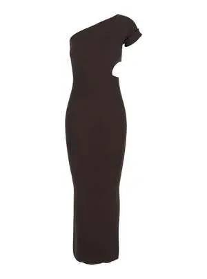 Max Mara One-shoulder Ribbed Dress - Multicolor